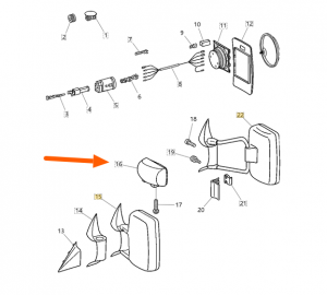 T1N 2001-2006 Sprinter Van Driver Side Genuine Mirror wide angle mirror ...