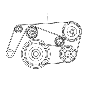 Serpentine Belt / Drive Belt - Ribbed T1N 2001-2006 Sprinter Van ...