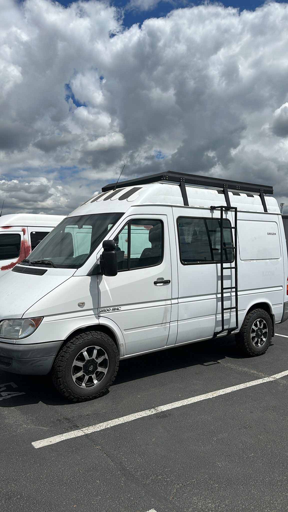 2001-2006 T1N Dodge Sprinter Van High Roof / Low Roof Side Ladder ...