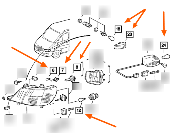 T1N 2001-2006 Sprinter Van Light Bulbs - T1NParts.com