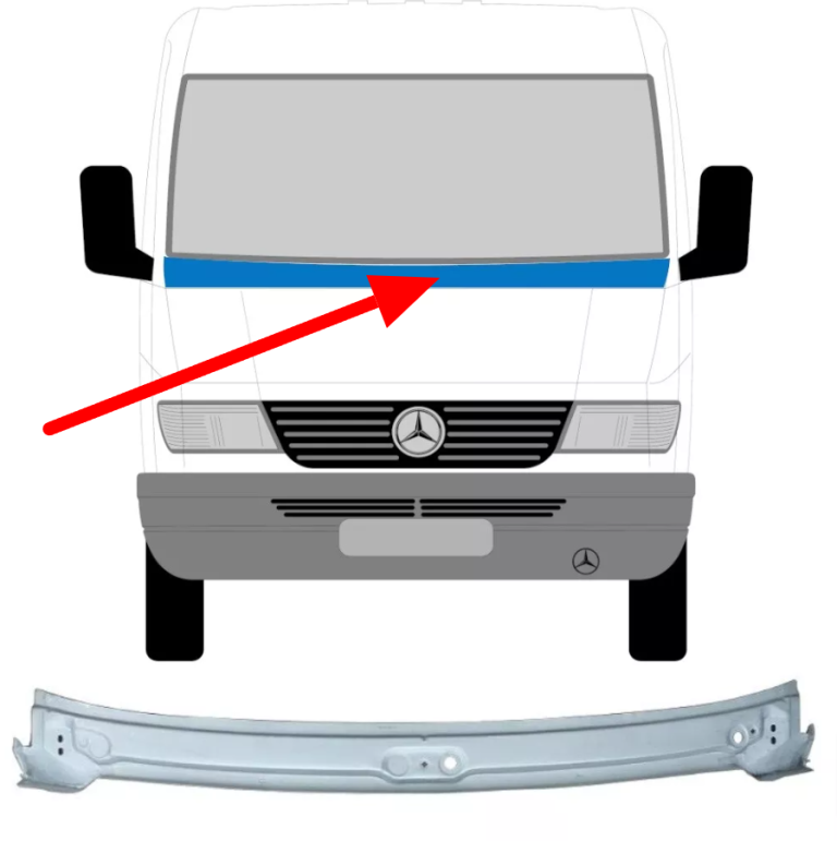 T1N 2001-2006 Sprinter Van Scuttle Panel underneath the windshield and ...